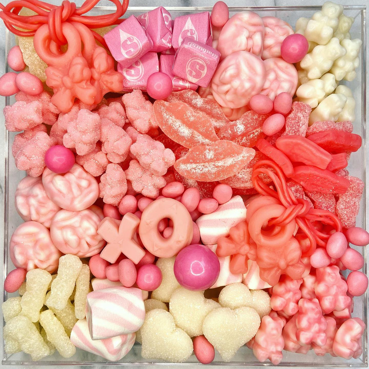 Candy Charcuterie Board in Lucite Acrylic Tray 4”, 6”, 8”, 10”, or 12 ...